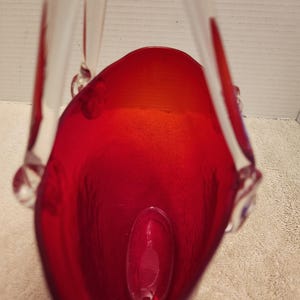 Purse Art Deco Ruby Red Glass Handblown - Etsy