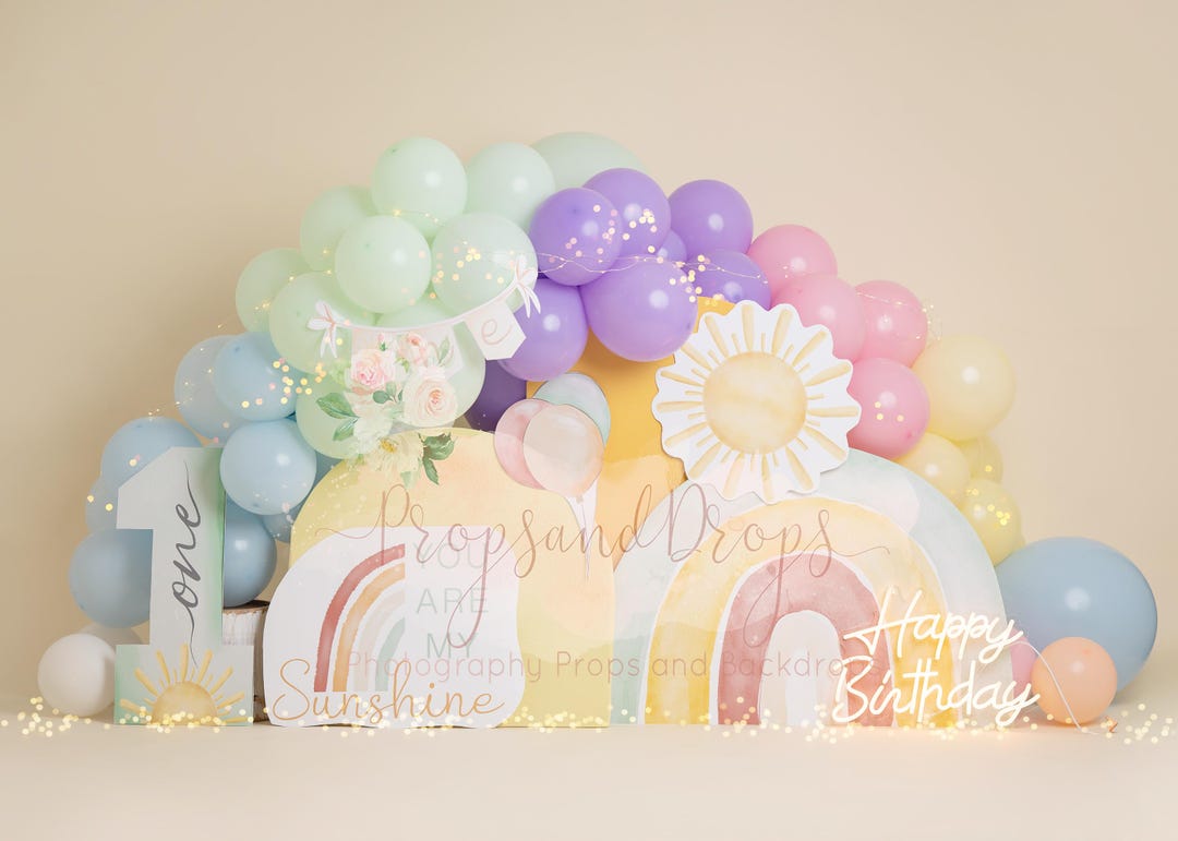 Photography Digital Backdrop Background Cake Smash First Birthday ...