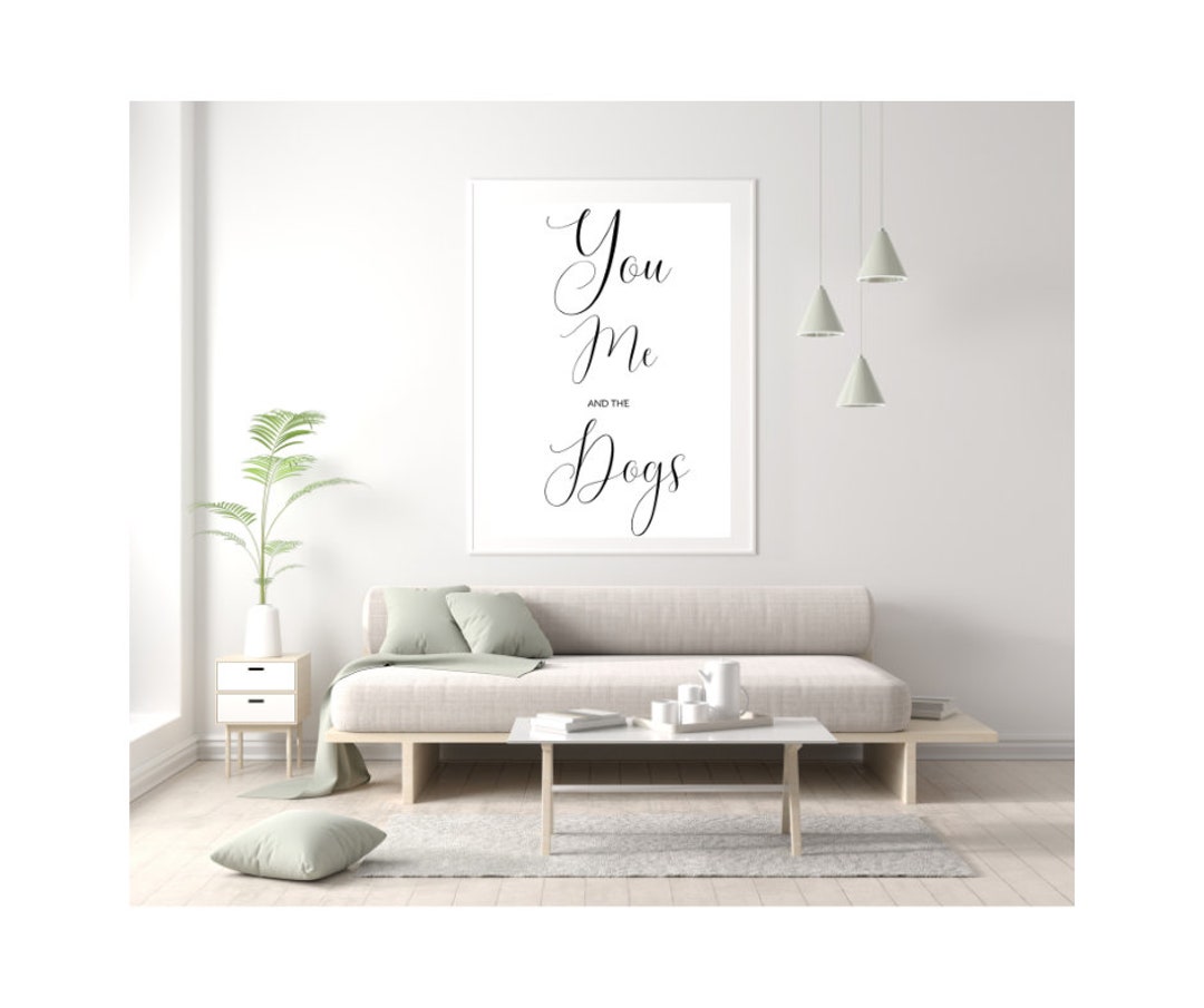 Dog Lover Sign, Printable Home Wall Decor, Dog Lover Gift, Bedroom Wall ...