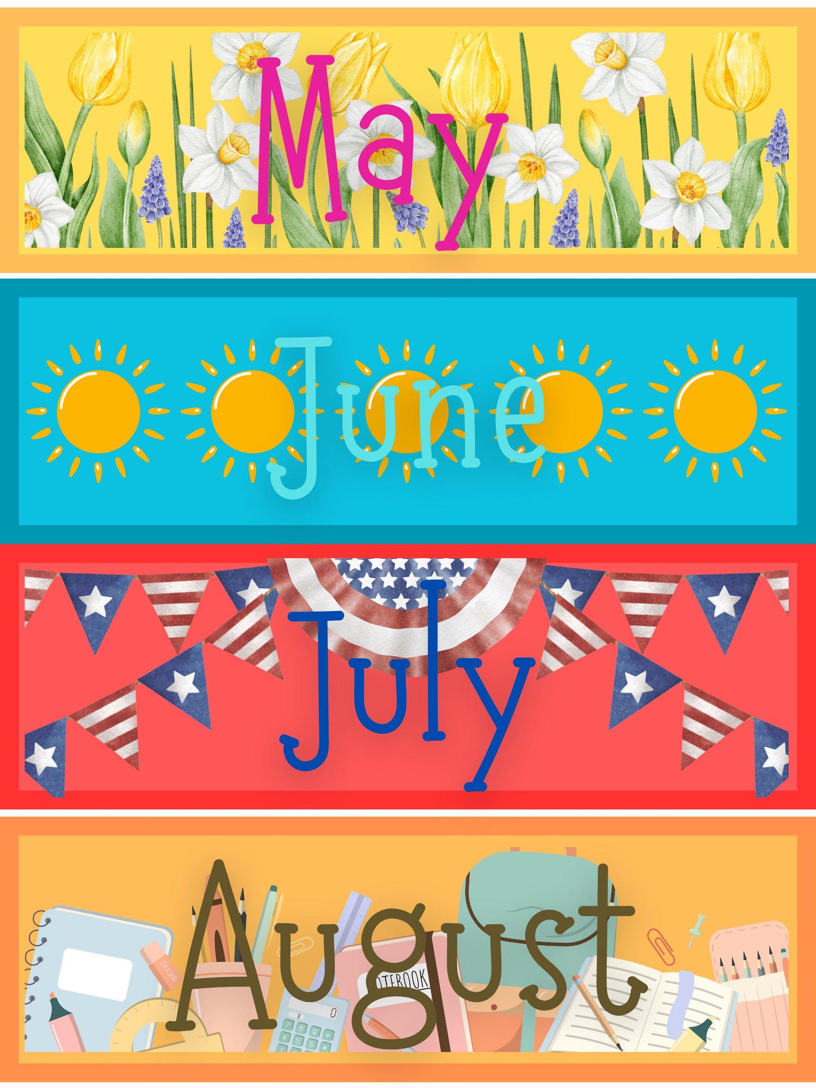 Months of the Year, Calendar Squares, Years, Holidays, Under the Sea ...