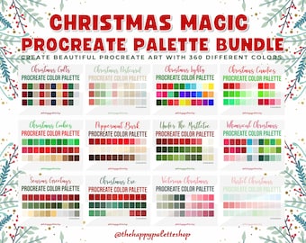 Green Procreate Color Palette Lettering Digital Art iPad - Etsy