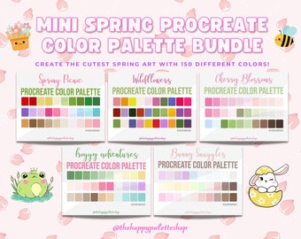 Cute Spring Procreate Color Palette Bundle | Digital Art & iPad ...