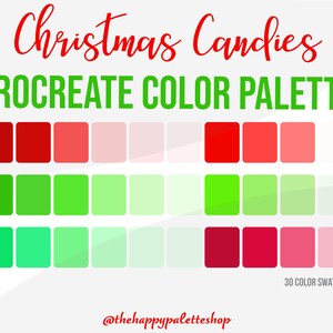 Christmas Procreate Color Palette | iPad Lettering | Digital Art Colors ...