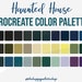 Haunted House Procreate Color Palette Lettering Digital Art Halloween ...