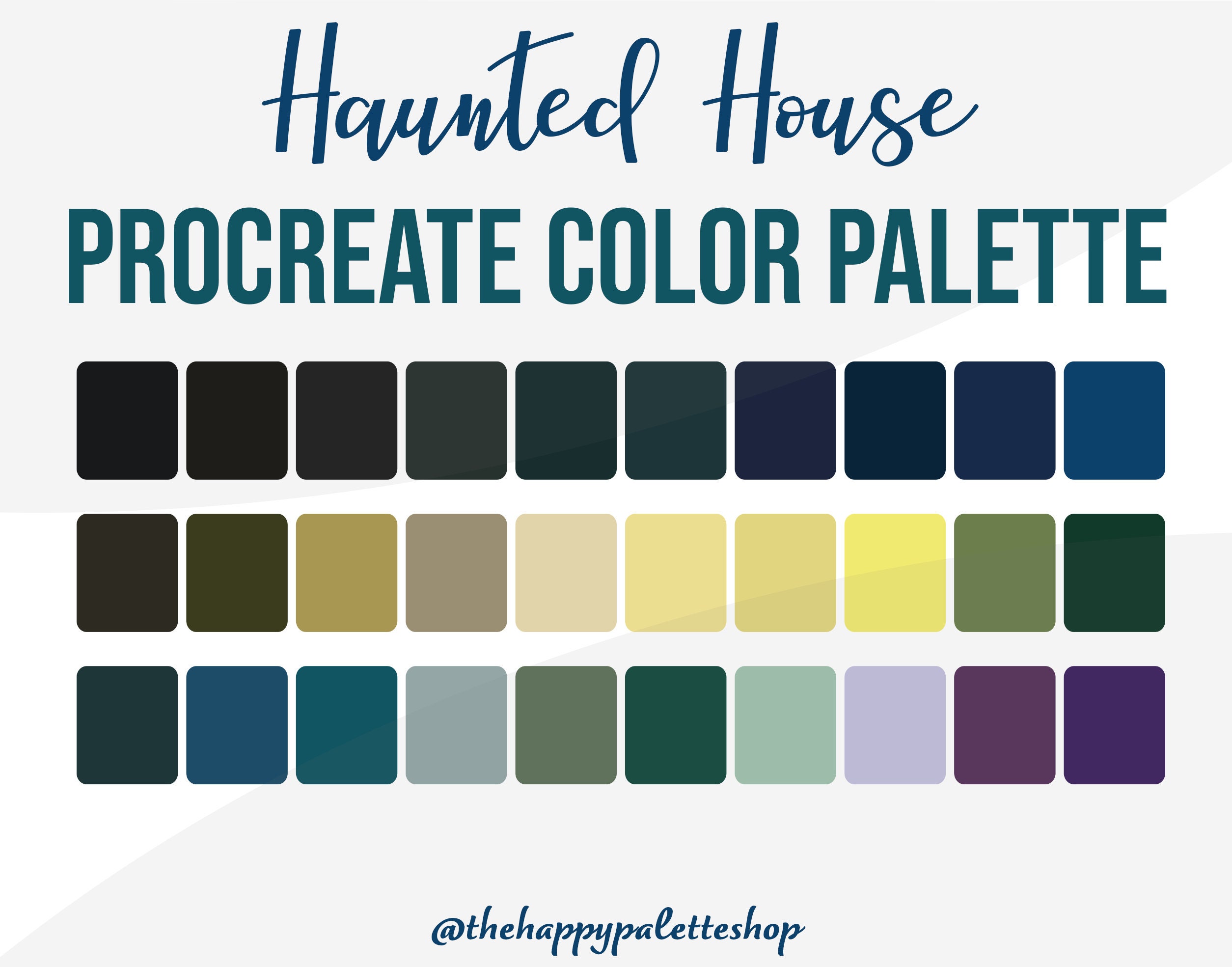 Haunted House Procreate Color Palette | Lettering | Digital Art ...