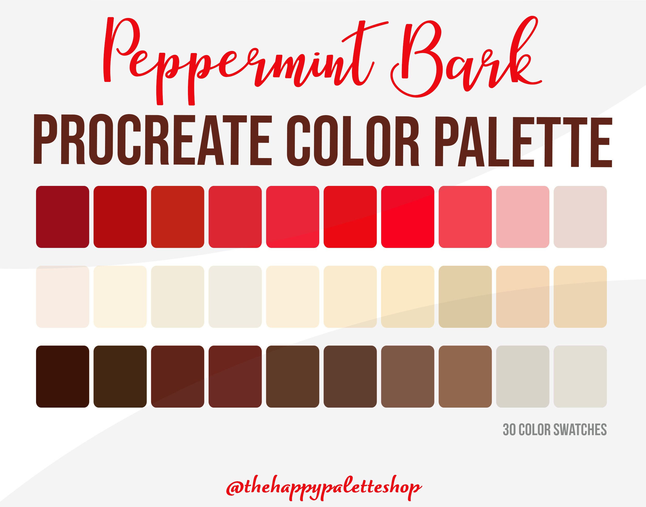 Christmas Procreate Color Palette | Lettering | Holiday Digital Art ...