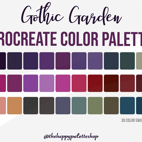 Gothic Color Palette - Etsy