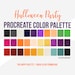 Halloween Procreate Color Palette | Orange Procreate Color Palette ...
