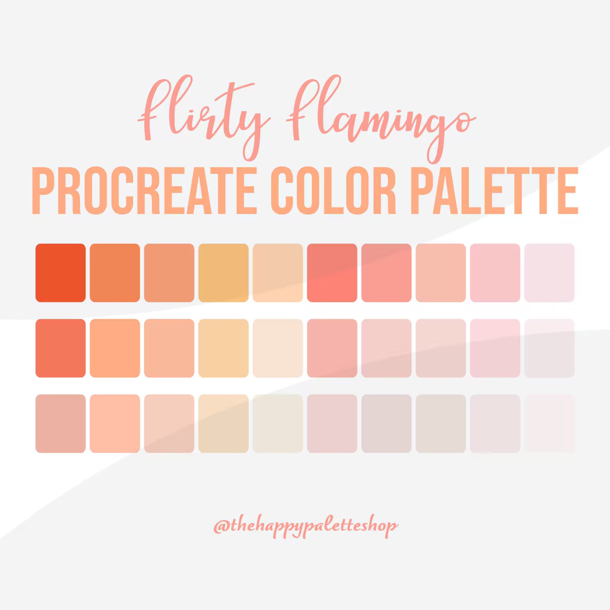 Flamingo Procreate Color Palette | Lettering | Digital Art ...