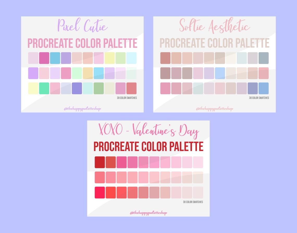 Kawaii Procreate Colors Bundle | Lettering | Digital Art | Digital ...