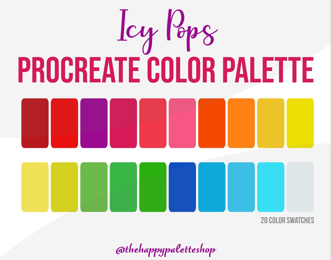 Summer Procreate Palette Bundle Lettering Digital Art Illustration ...