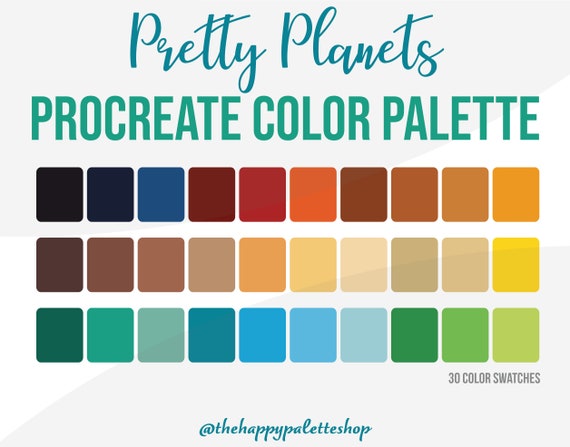 Pretty Planet Procreate Palette Science Color Palette | Etsy