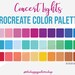 Summer Procreate Palette Bundle Lettering Digital Art Illustration ...