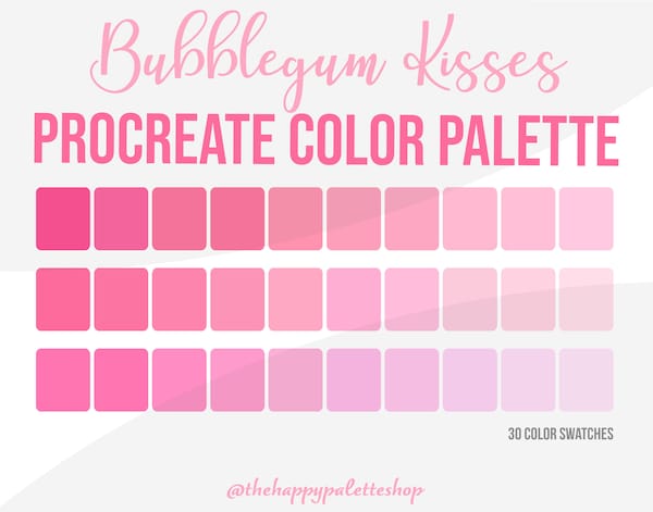 Procreate Color Palette Pink Tones Procreate Swatches/color Swatches ...