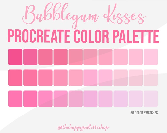 SOFT AND SWEET Procreate Color Palette | Pinks, Pastels, Light, Bright ...