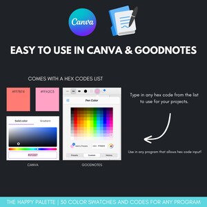 Pastel Color Palette, Hex Codes, Rgb Codes, Procreate Swatches ...
