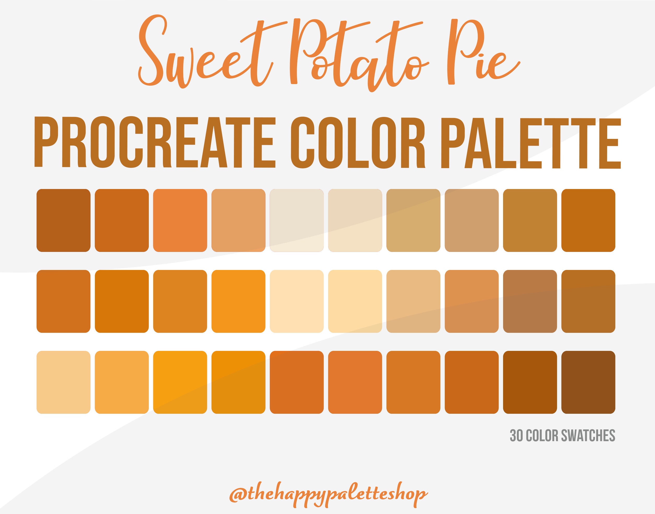 Orange Procreate Palette | Autumn Palette | Lettering | Digital Art ...
