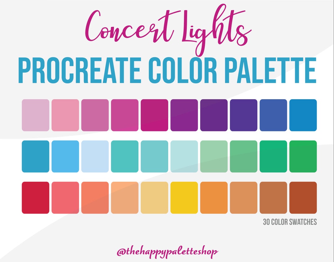 Concert Lights Procreate Color Palette | Lettering | Digital Art ...