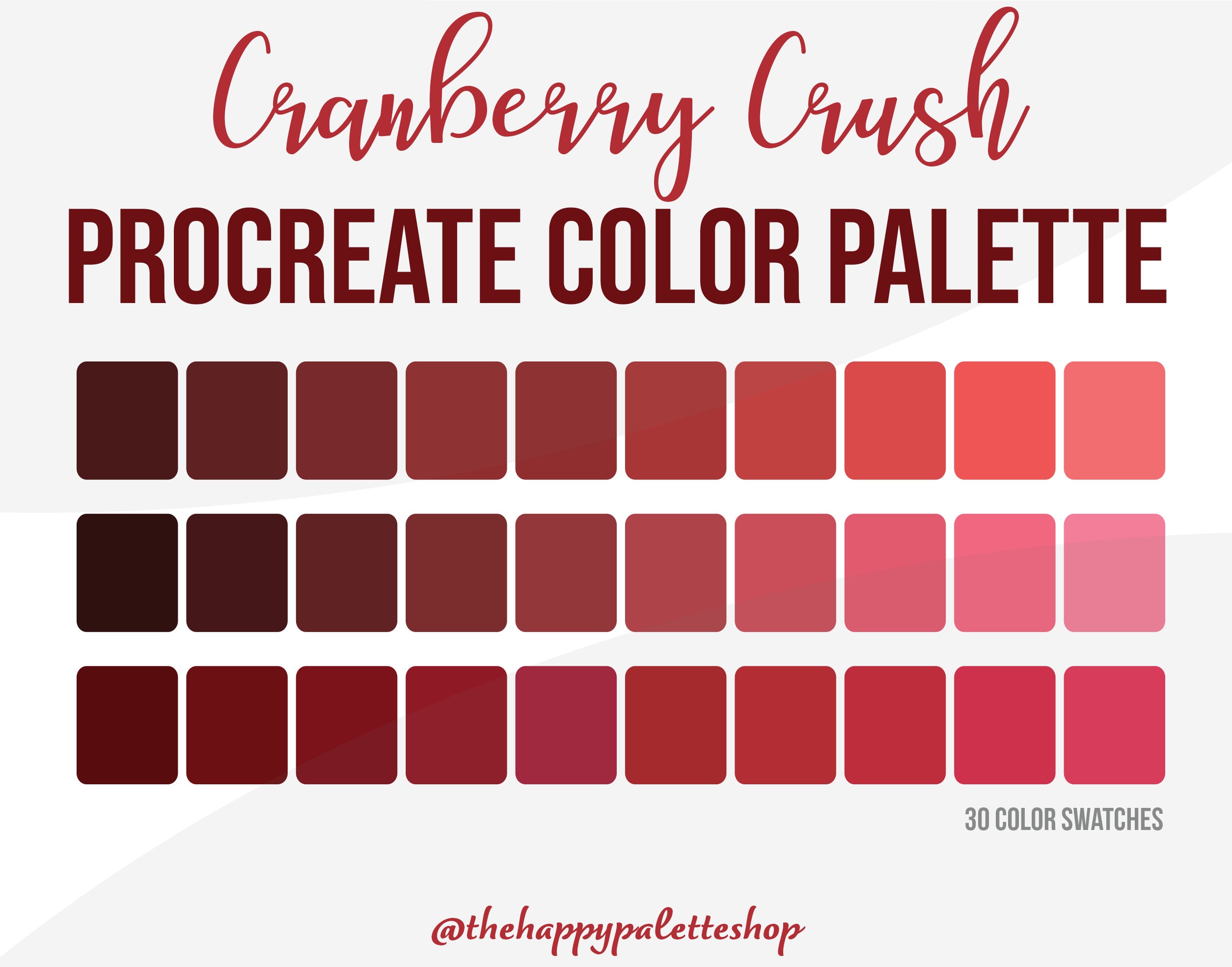 Cranberry Crush | Fall Procreate Color Palette | Lettering | Digital ...