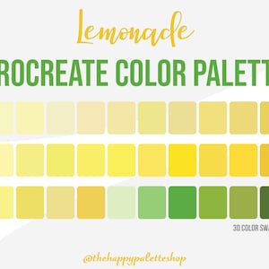 Lemonade Procreate Color Palette | Lettering | Digital Art ...