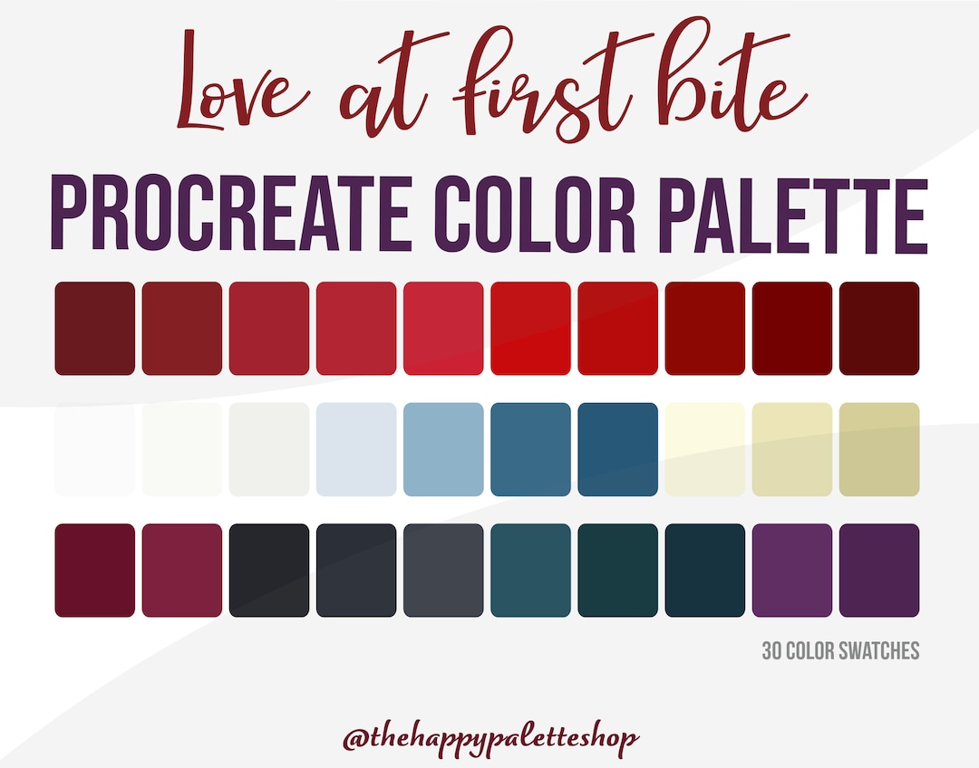 Vampire Procreate Color Palette | iPad Lettering | Digital Art ...