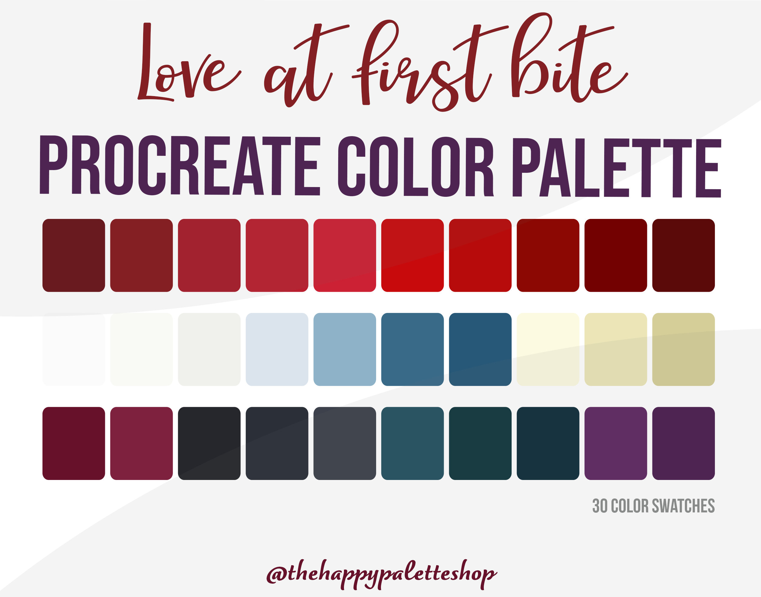 Vampire Procreate Color Palette | iPad Lettering | Digital Art ...