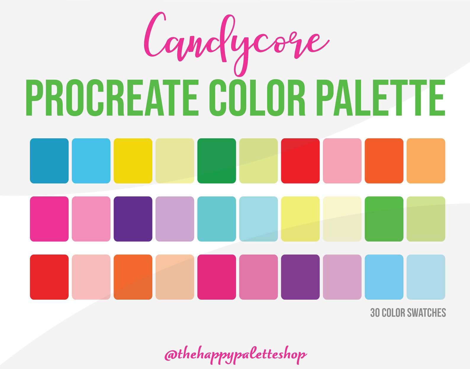 Candycore Aesthetic Procreate Color Palette | Lettering | Digital Art ...