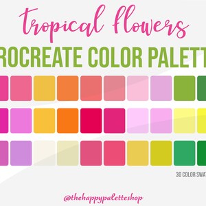 Summer Procreate Palette | Lettering | Digital Art | iPad Procreate ...