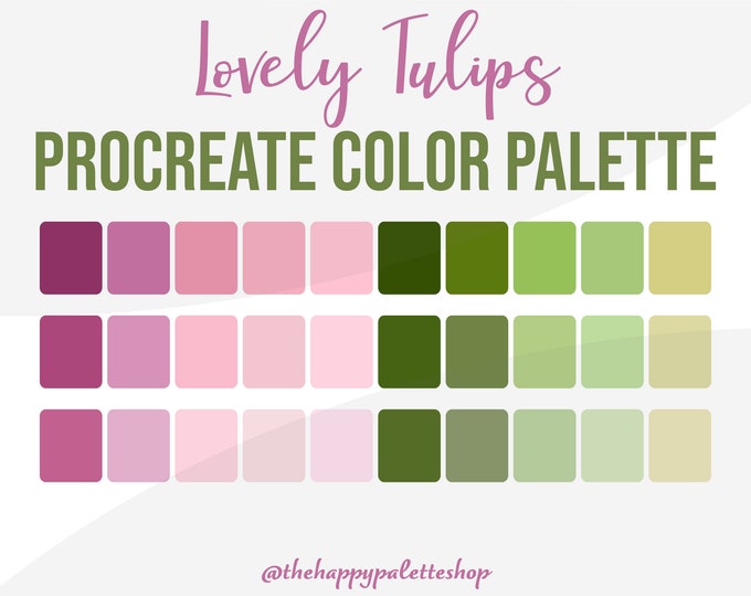 Procreate Color Palette Set Digital Art Spring Color Palette Scheme ...