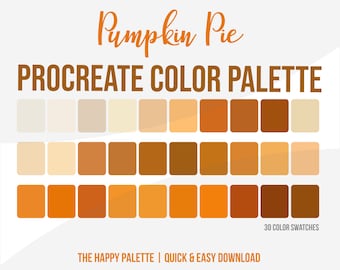 Orange Procreate Palette | Autumn Palette | Lettering | Digital Art ...