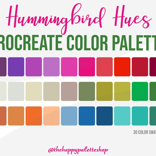 Christmas Procreate Color Palette Lettering Digital Art iPad Procreate Red and Green Palette ...