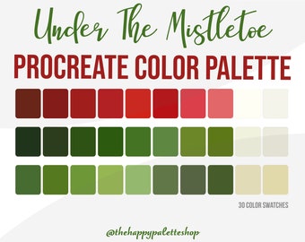 Christmas Procreate Color Palette | Lettering | Digital Art | iPad ...