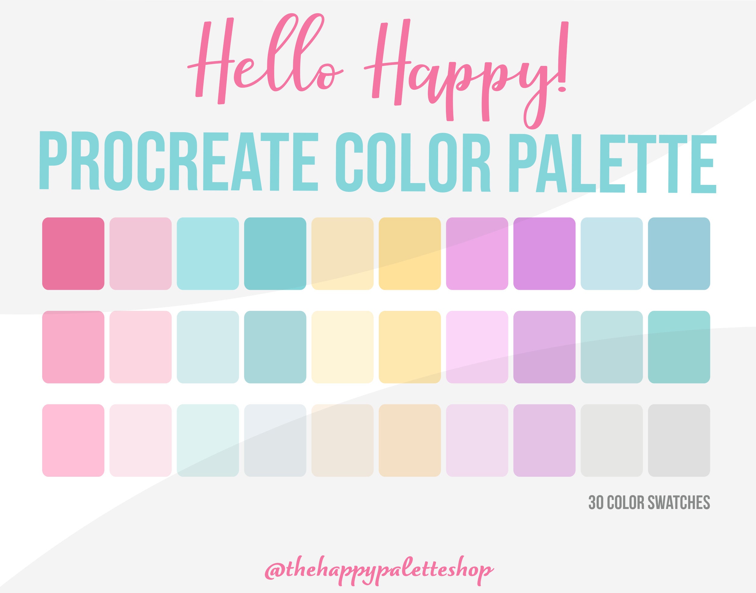 Cute Procreate Color Palette | Lettering | Digital Art | Digital ...