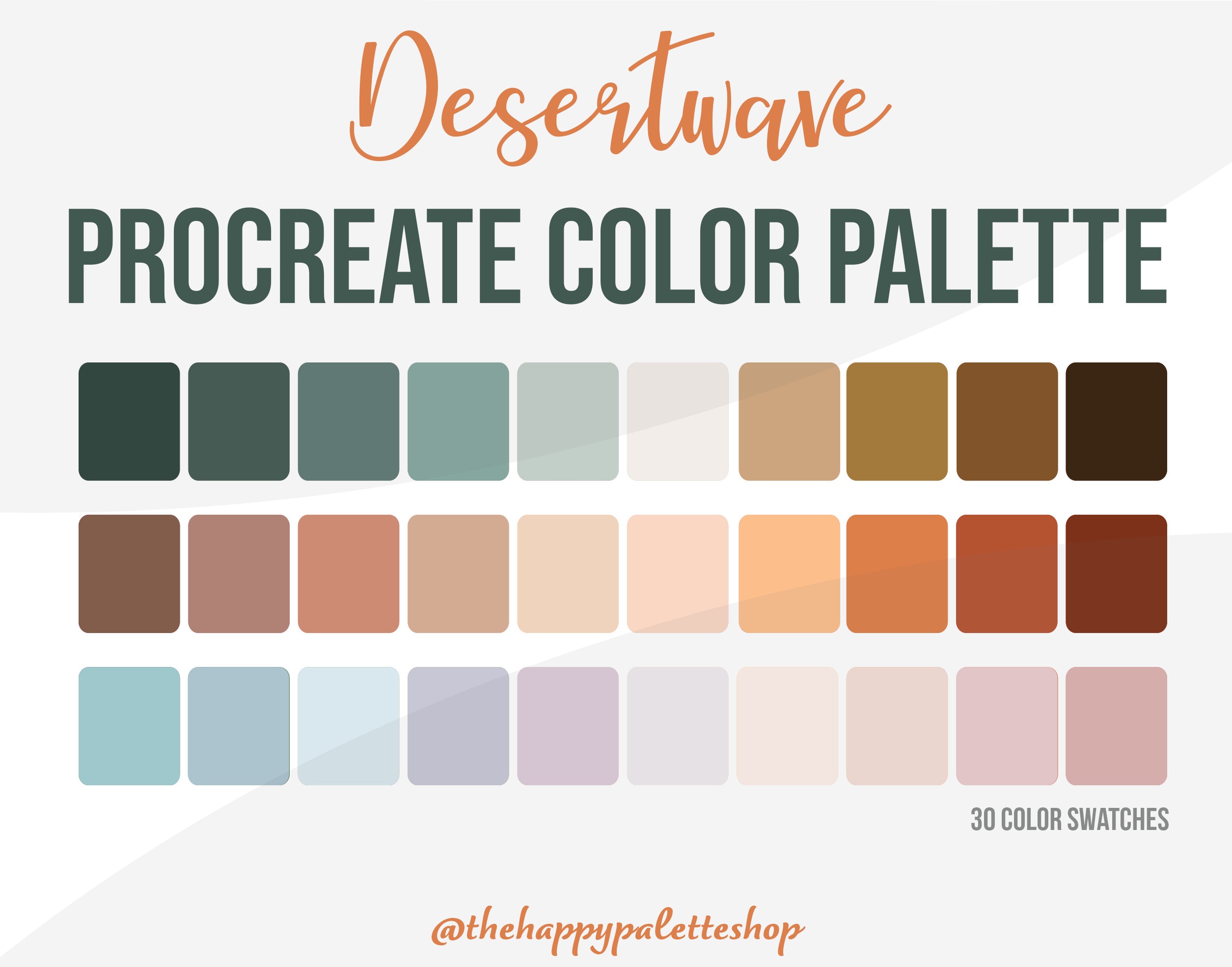 Aesthetic Procreate Color Palettes Bundle Lettering Digital Art ...