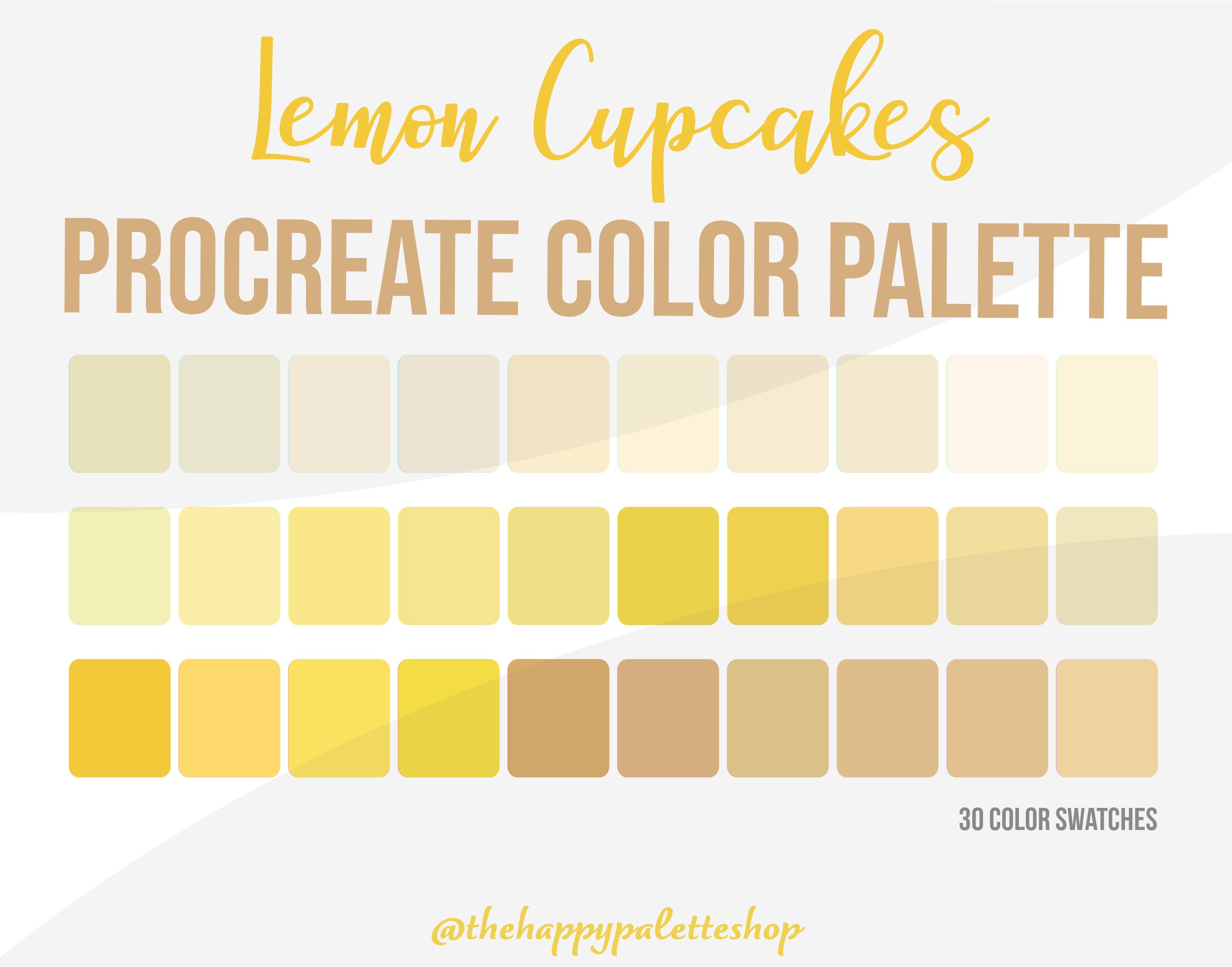 Yellow Procreate Color Palette | Digital Art | iPad Procreate ...