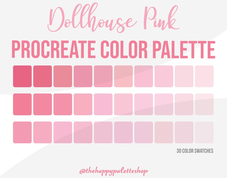 Pink Procreate Color Palette | Procreate Lettering | Digital Art | iPad ...