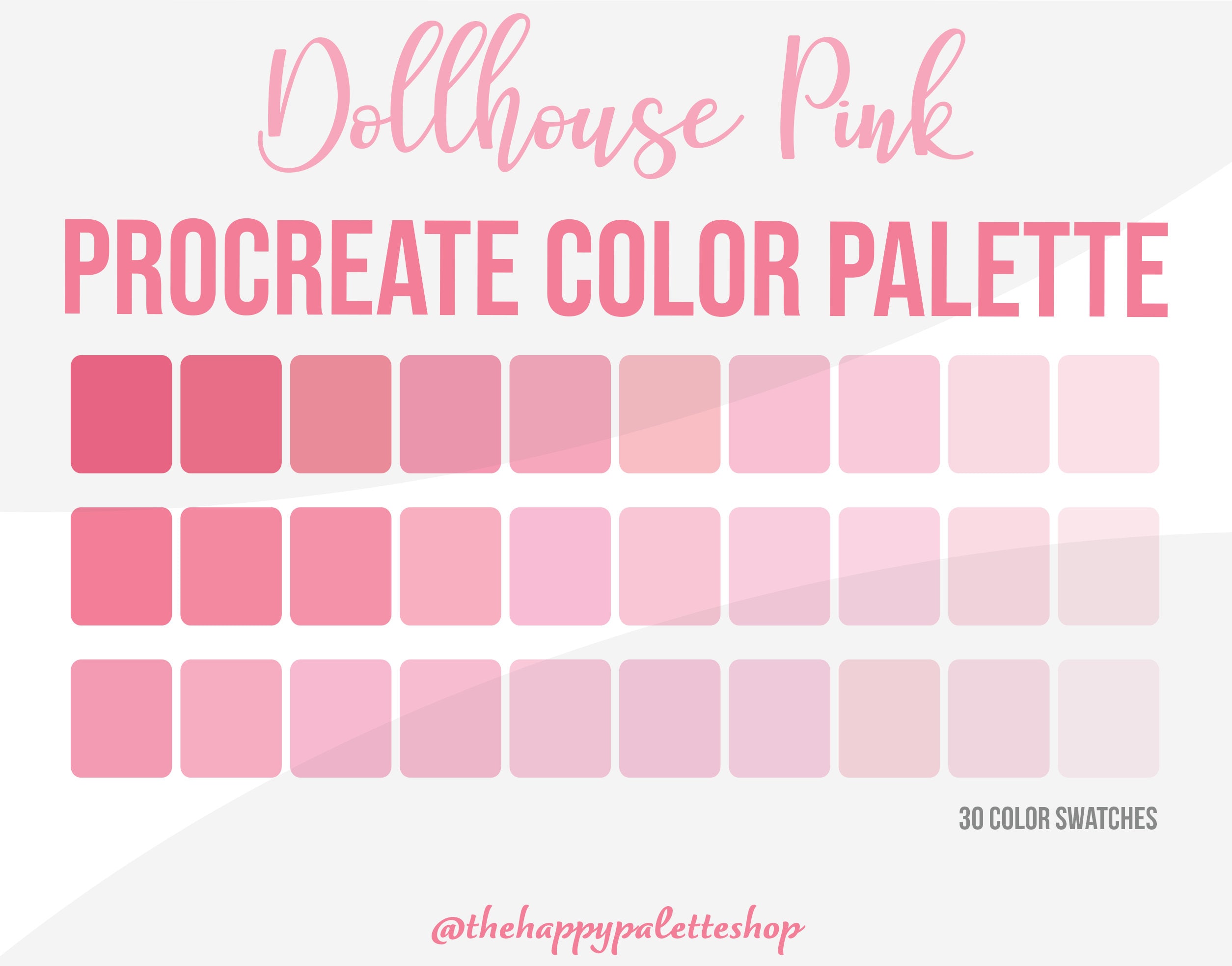 Pink Procreate Color Palette Procreate Lettering Digital Art iPad ...