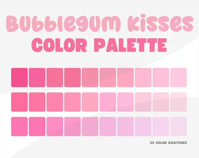 Pastel Goth Color Palette, Hex Codes, Rgb Codes, Procreate Swatches ...