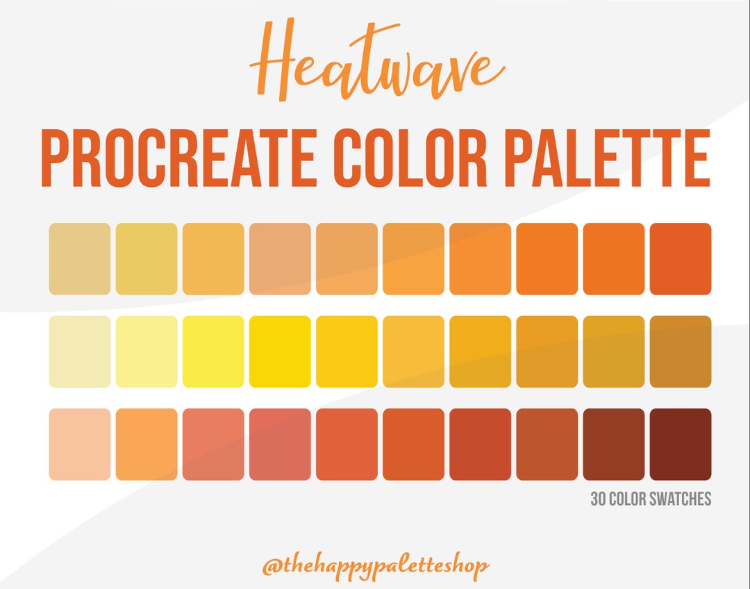 Yellow Summer Procreate Color Palette Ipad Lettering And Art Procreate Swatches Procreate