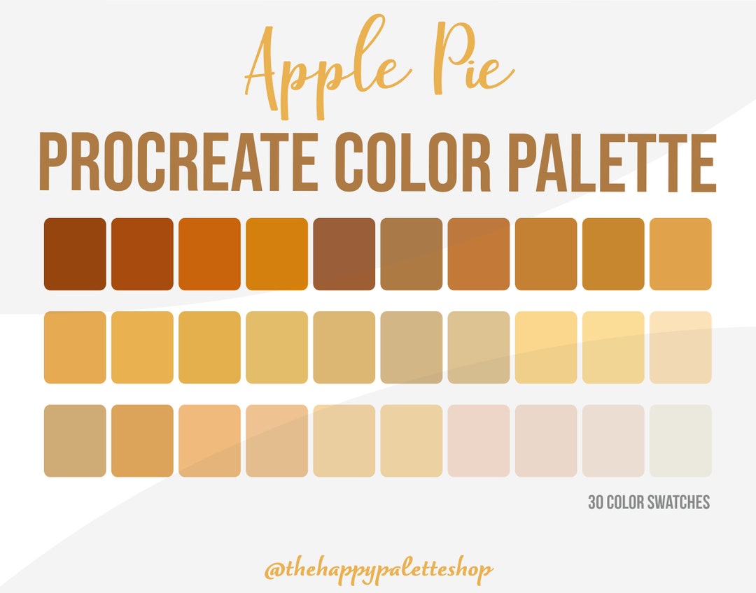 Yellow Procreate Color Palette | Lettering | Digital Art | Digital ...