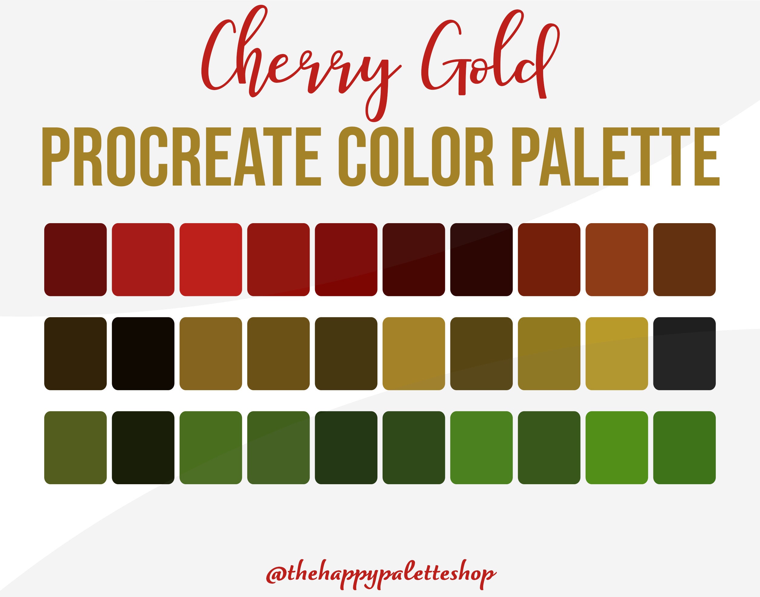 Red Procreate Color Palette | Lettering | Digital Art | Procreate ...