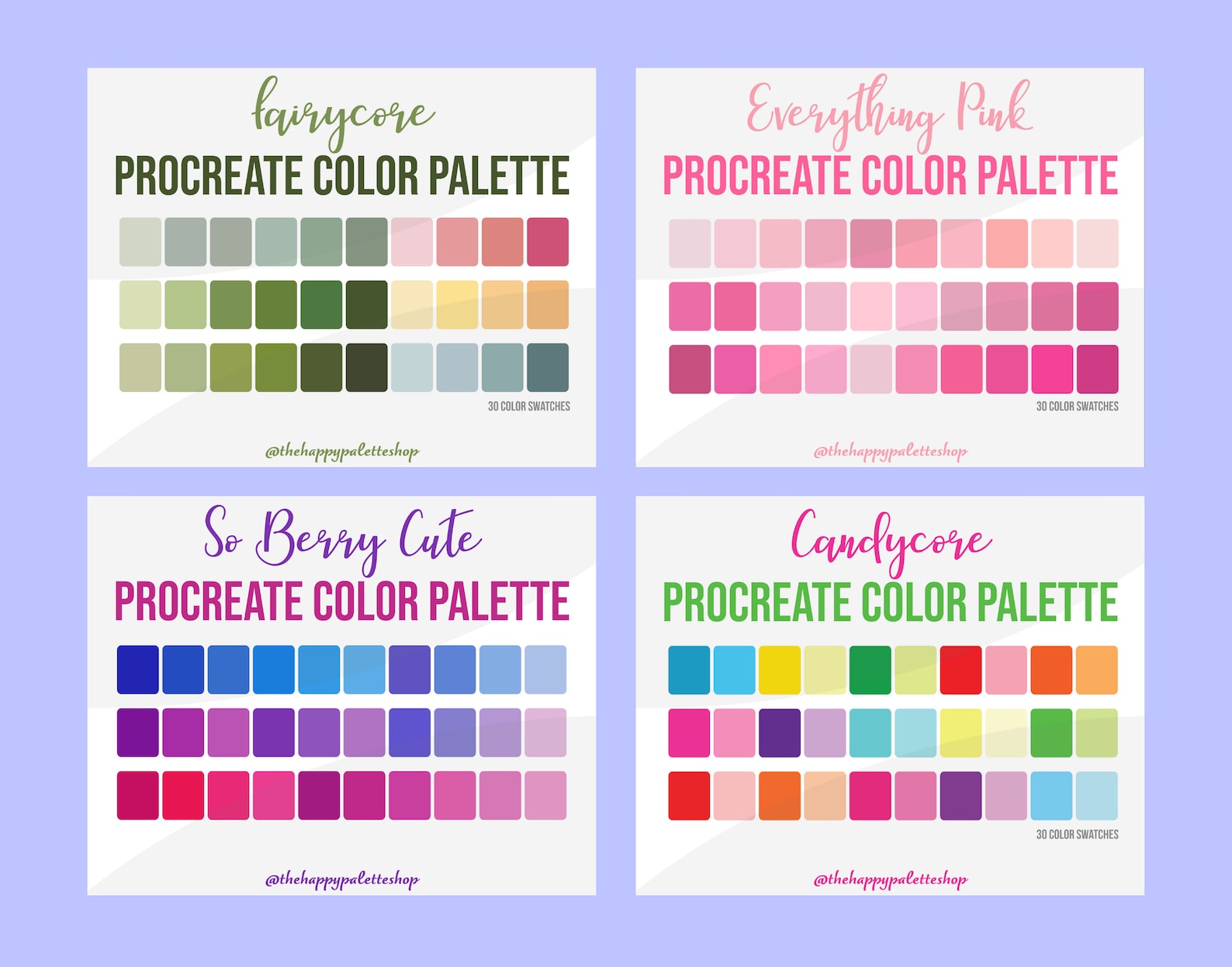 Kawaii Procreate Colors Bundle | Lettering | Digital Art | Digital ...