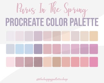 Procreate Color Palette Color Swatches Blooming Flowers Bright Spring ...