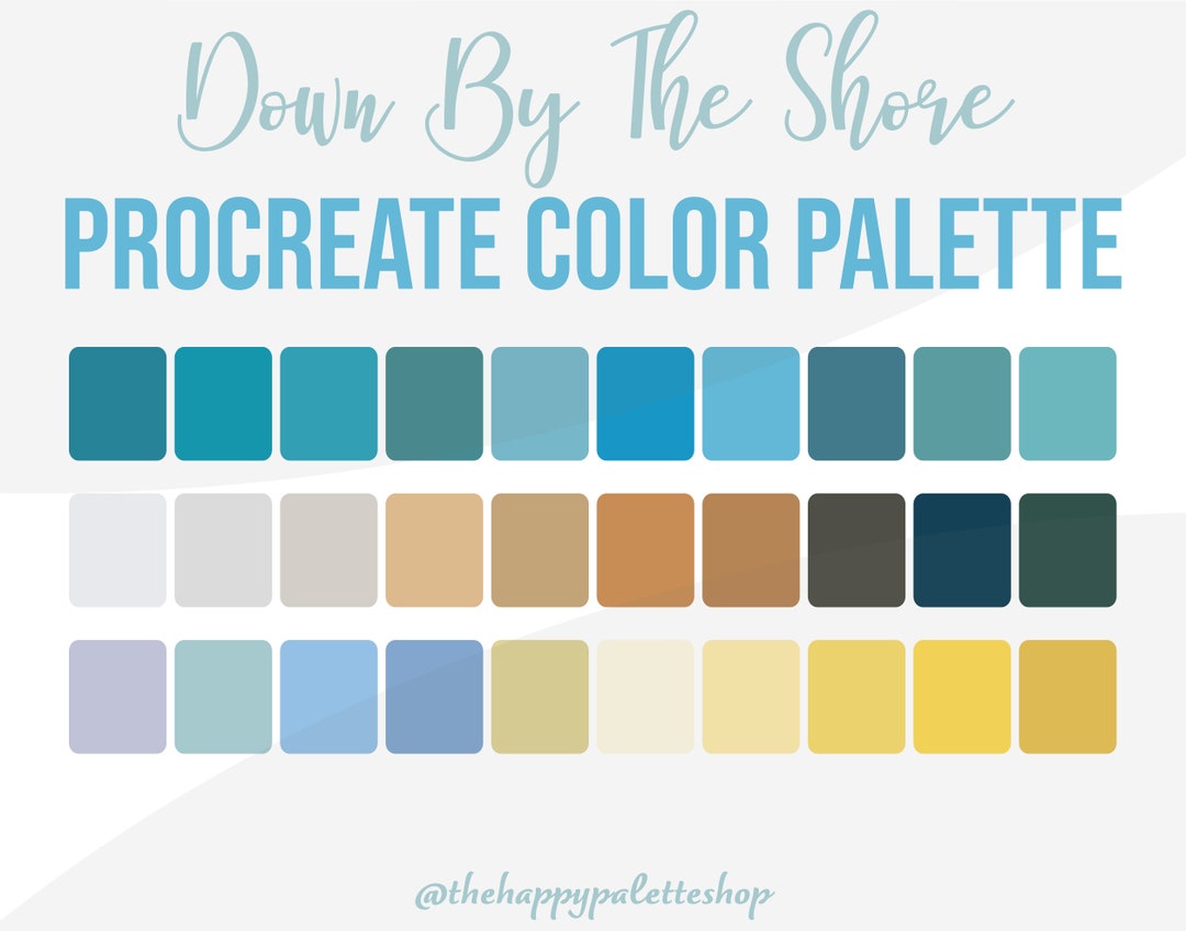 Beach Procreate Palette | Lettering | Digital Art | iPad Procreate ...