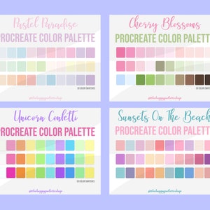 Kawaii Procreate Colors Bundle | Lettering | Digital Art | Digital ...