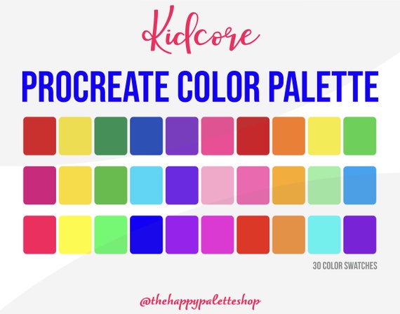 Kidcore Procreate Color Palette Lettering Digital Art - Etsy UK