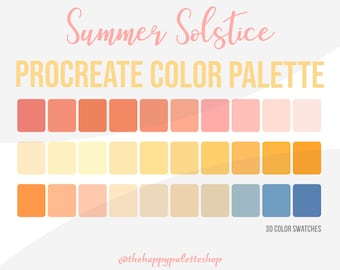 Sorceress Sunset Procreate Color Palette | Procreate | Summer Beach ...