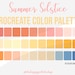 Summer Procreate Color Palette for iPad Digital Art | Sunset Procreate ...