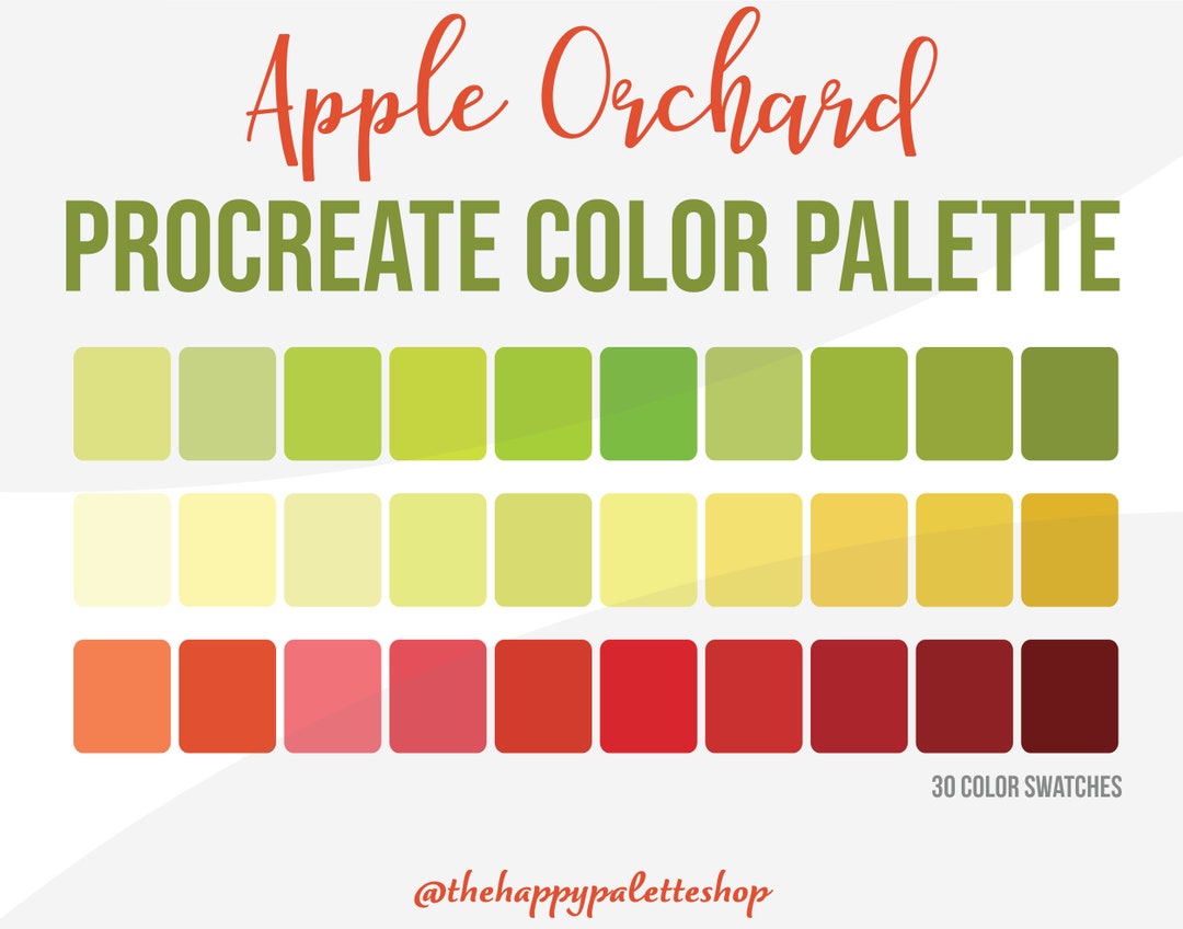 Fall Procreate Color Palette | iPad Lettering | Digital Art | iPad ...