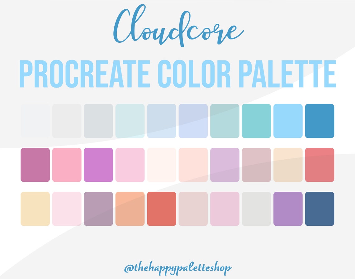 Aesthetic Procreate Palettes Bundle Lettering Digital Art Illustration ...